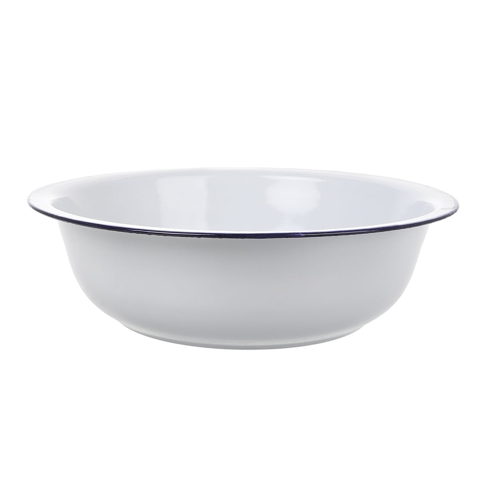 Large Enamel Basin Vintage Enamel Mixing Bowl Kitchen Enamelware Dishes ...