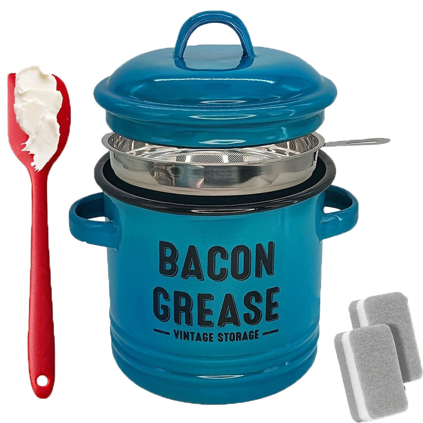 Large Enamel Kitchen Storage Jars With Airtight Lids For Flour Rice ...