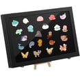 Dustproof Enamel Pins Display Case, Glass Wall-Mount Organizer with ...