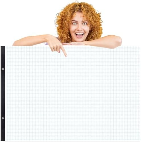 Large Engineering Graph Paper Pad 22x 17 Landscape 4 X 4 Blue Grid Pad ...