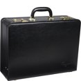 Large Expandable Executive Briefcase, Faux Leather, Lockable with Four ...