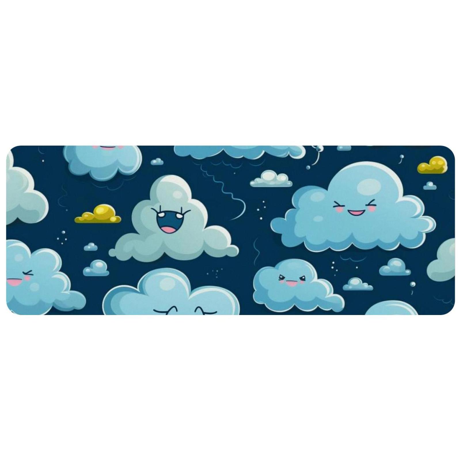 Large Extended Clouds Cartoon Gaming Mouse Pad, XL Desk Mat Keyboard ...