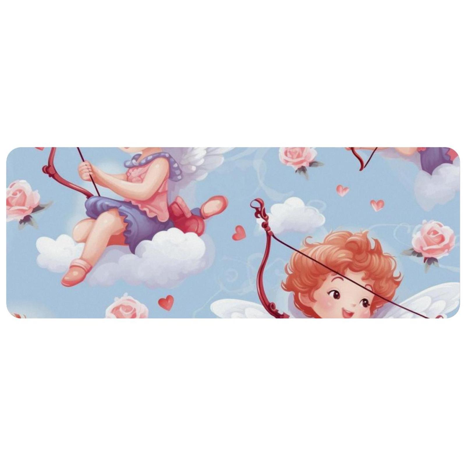 Large Extended Cute Cupid Comics Gaming Mouse Pad, XL Desk Mat Keyboard ...
