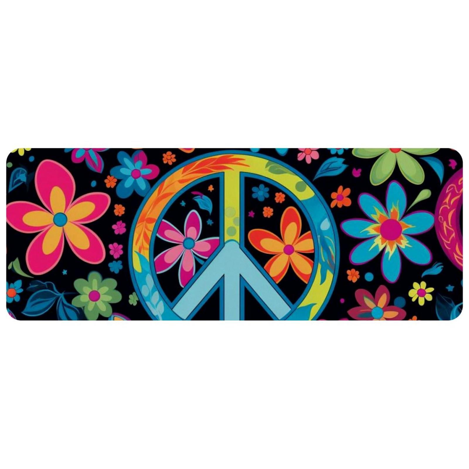 Large Extended Cute Peace Sign Gaming Mouse Pad, XL Desk Mat Keyboard ...