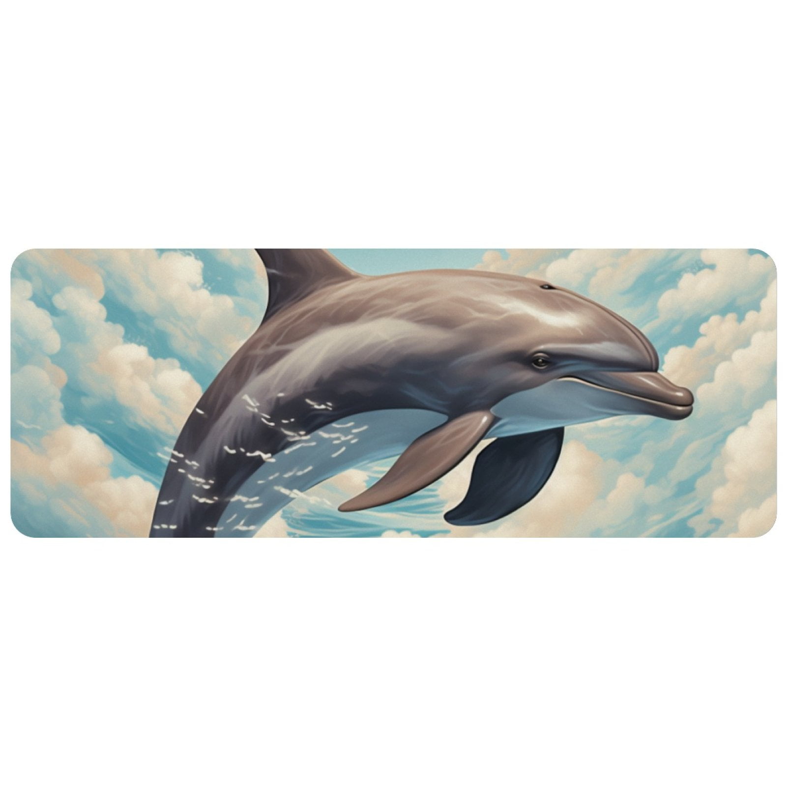 Large Extended Dolphin Long Gaming Mouse Pad, XL Desk Mat Keyboard Mat ...