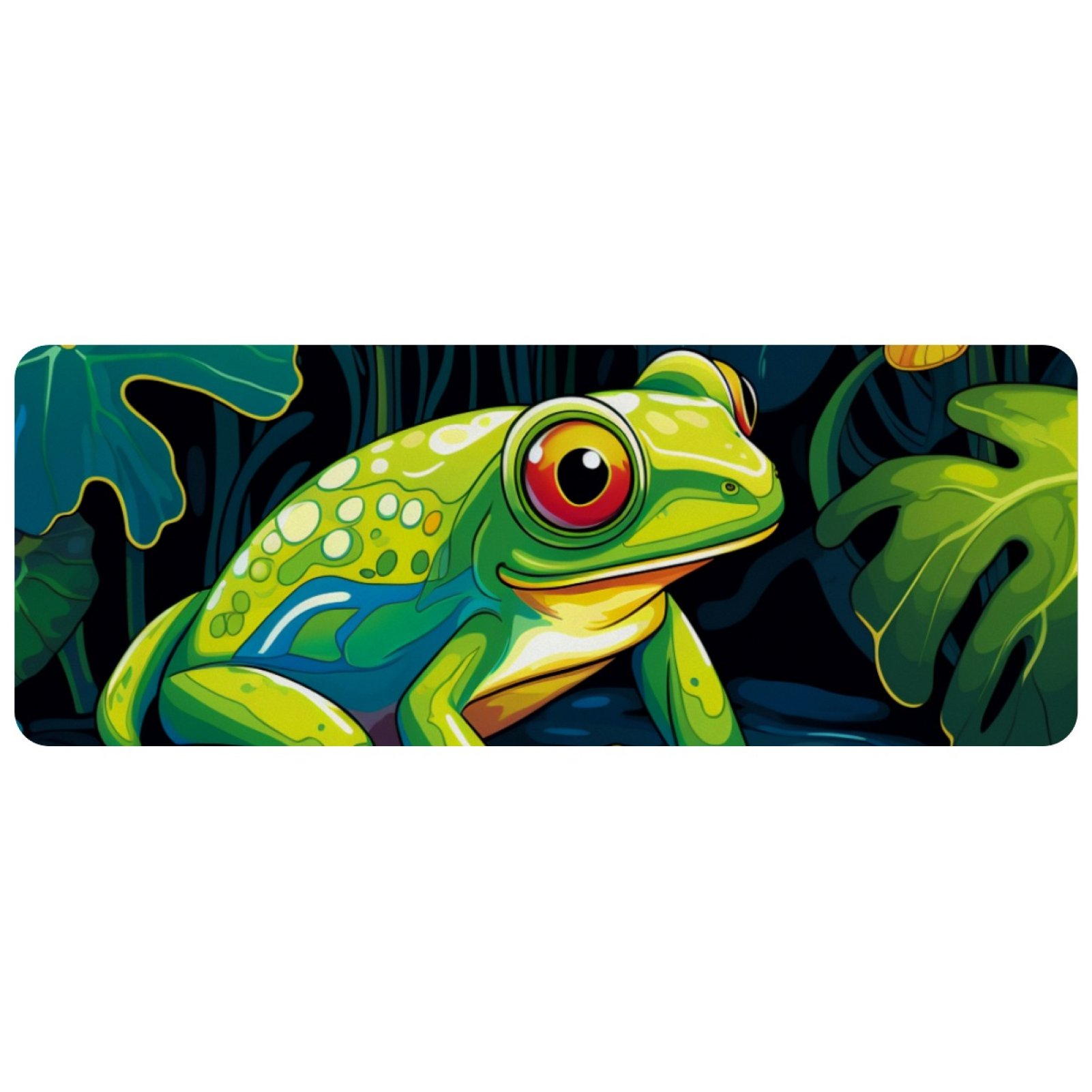 Large Extended Frog Cute Pattern Gaming Mouse Pad, XL Desk Mat Keyboard ...