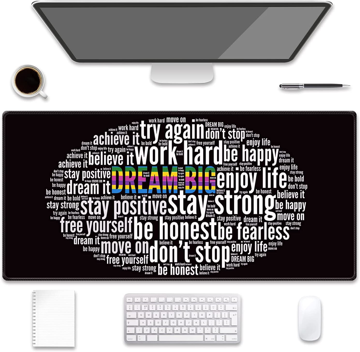 Large Extended Gaming Mouse Pad (31.5x15.7 inch, 3 mm Thick) with Non ...