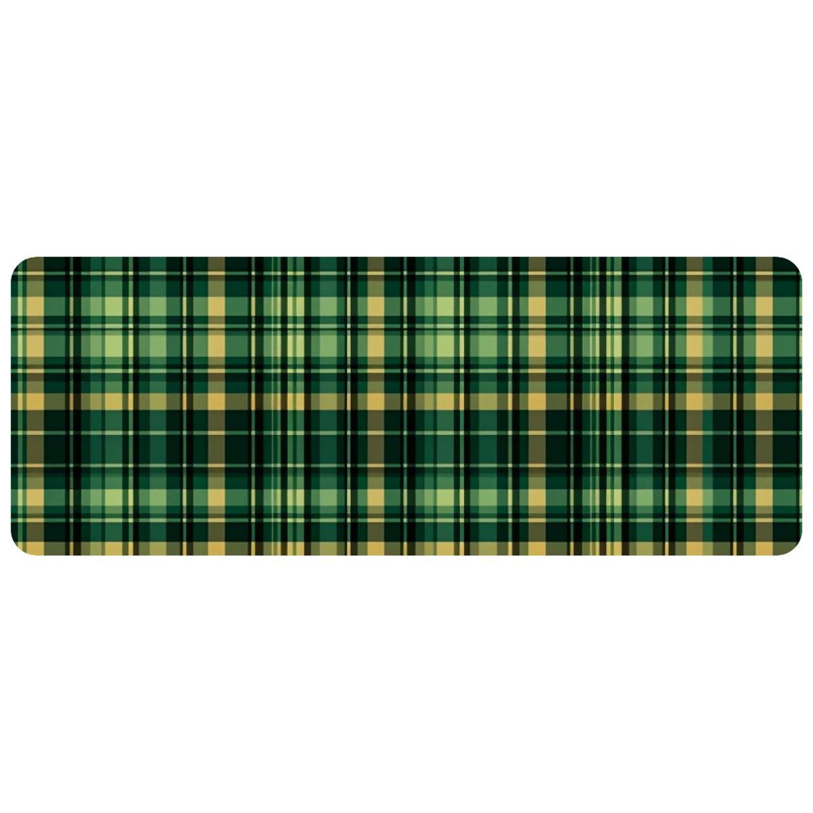Large Extended Green Plaid Pattern Gaming Mouse Pad, XL Desk Mat ...