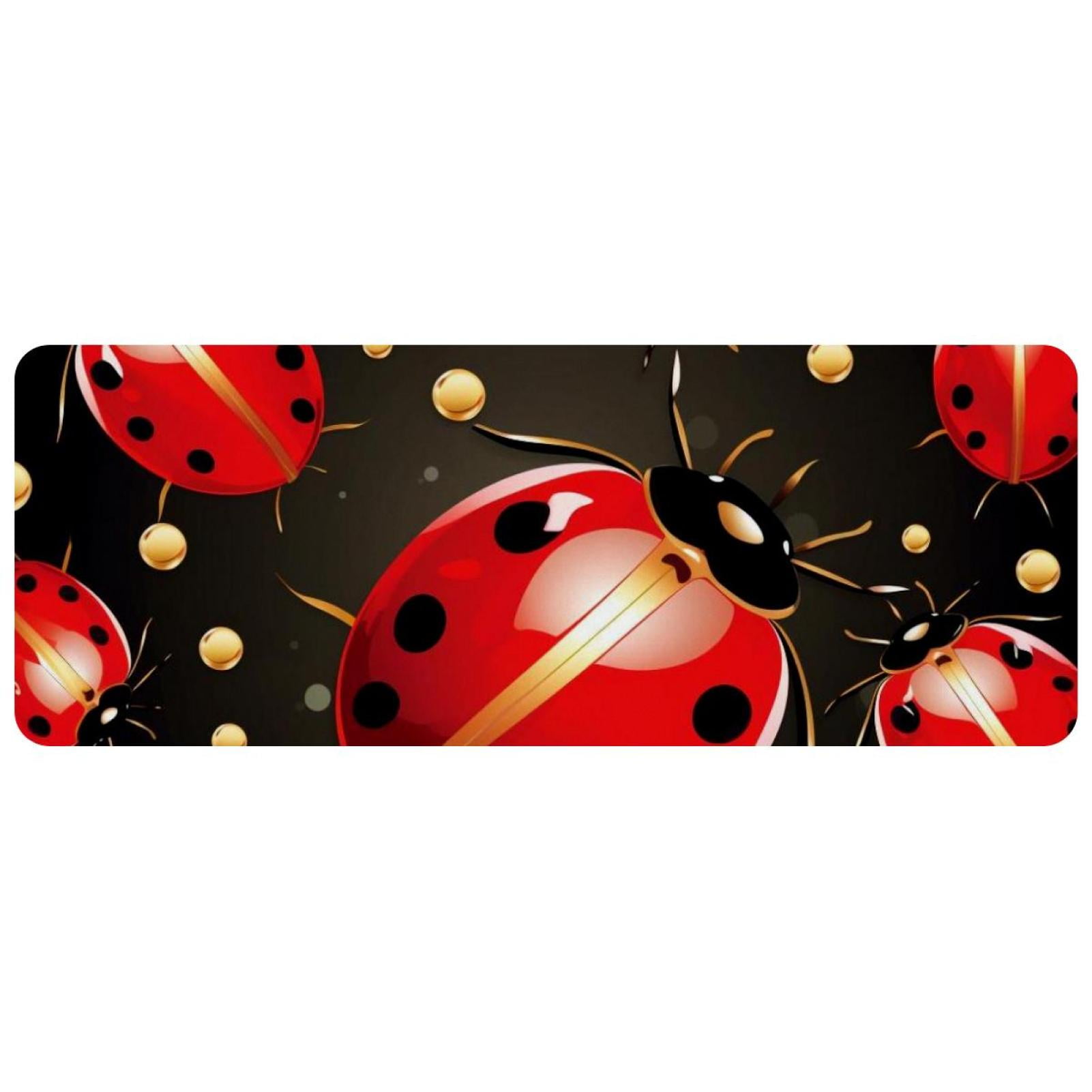 Large Extended Ladybugs Pattern Gaming Mouse Pad, XL Desk Mat Keyboard ...