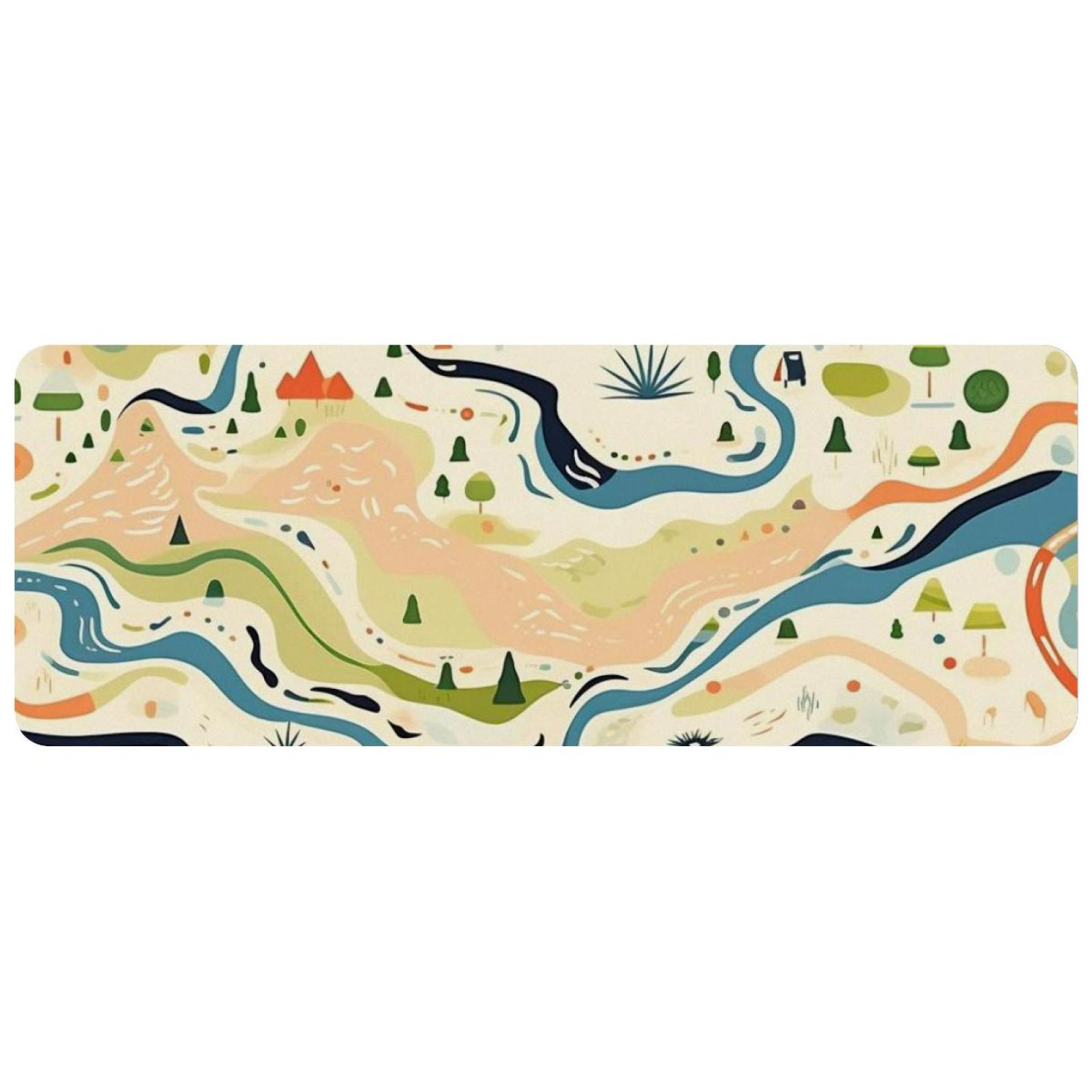 Large Extended Maps Cartoon Gaming Mouse Pad, XL Desk Mat Keyboard Mat ...