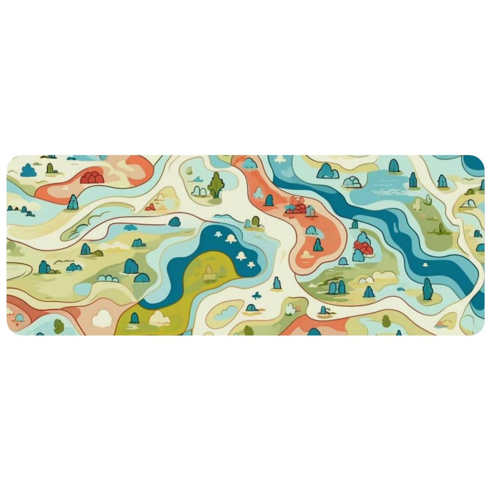 Large Extended Maps Cartoon Gaming Mouse Pad, XL Desk Mat Keyboard Mat ...