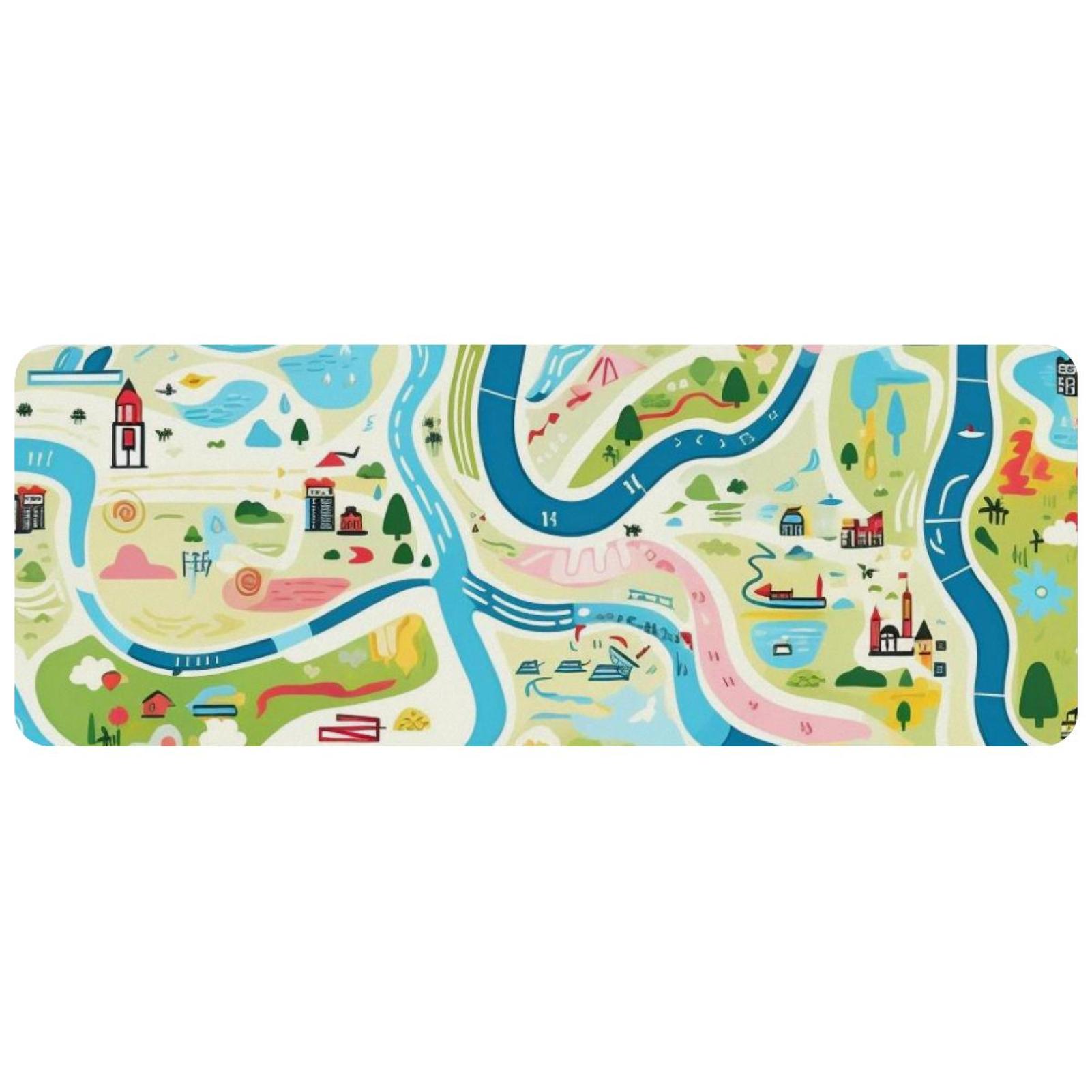 Large Extended Maps Comics Gaming Mouse Pad, XL Desk Mat Keyboard Mat ...