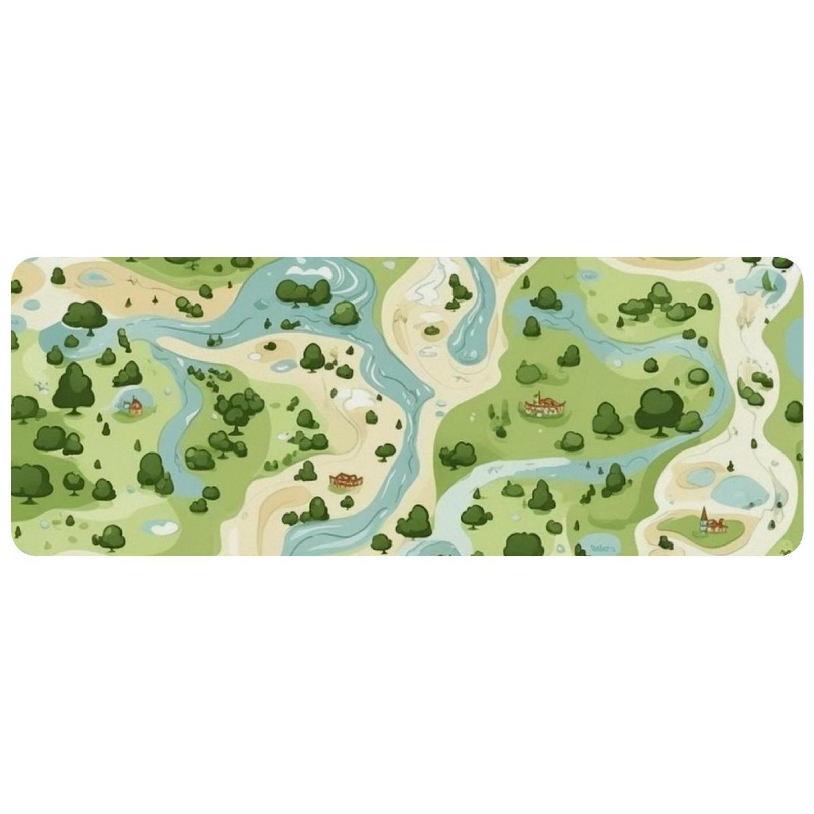 Large Extended Maps Green Green Small Gaming Mouse Pad, XL Desk Mat ...