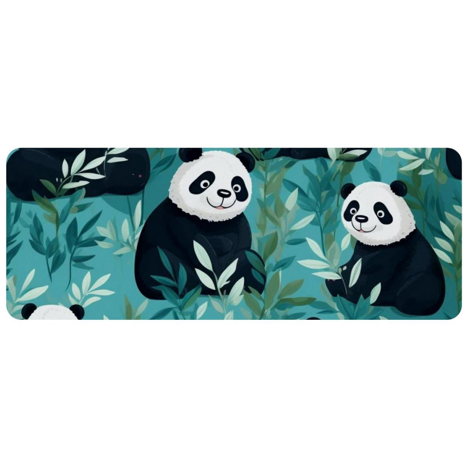 Large Extended Pandas Blue Pattern Gaming Mouse Pad, XL Desk Mat ...