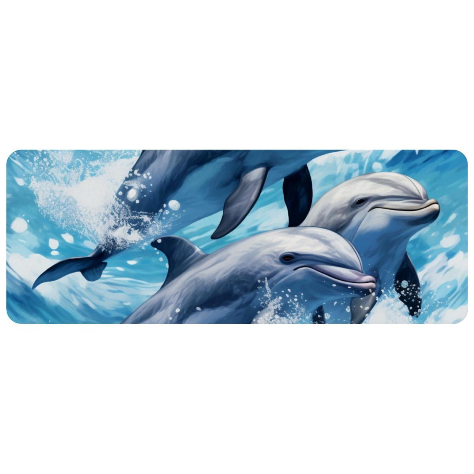 Large Extended Pod of Dolphins Gaming Mouse Pad, XL Desk Mat Keyboard ...