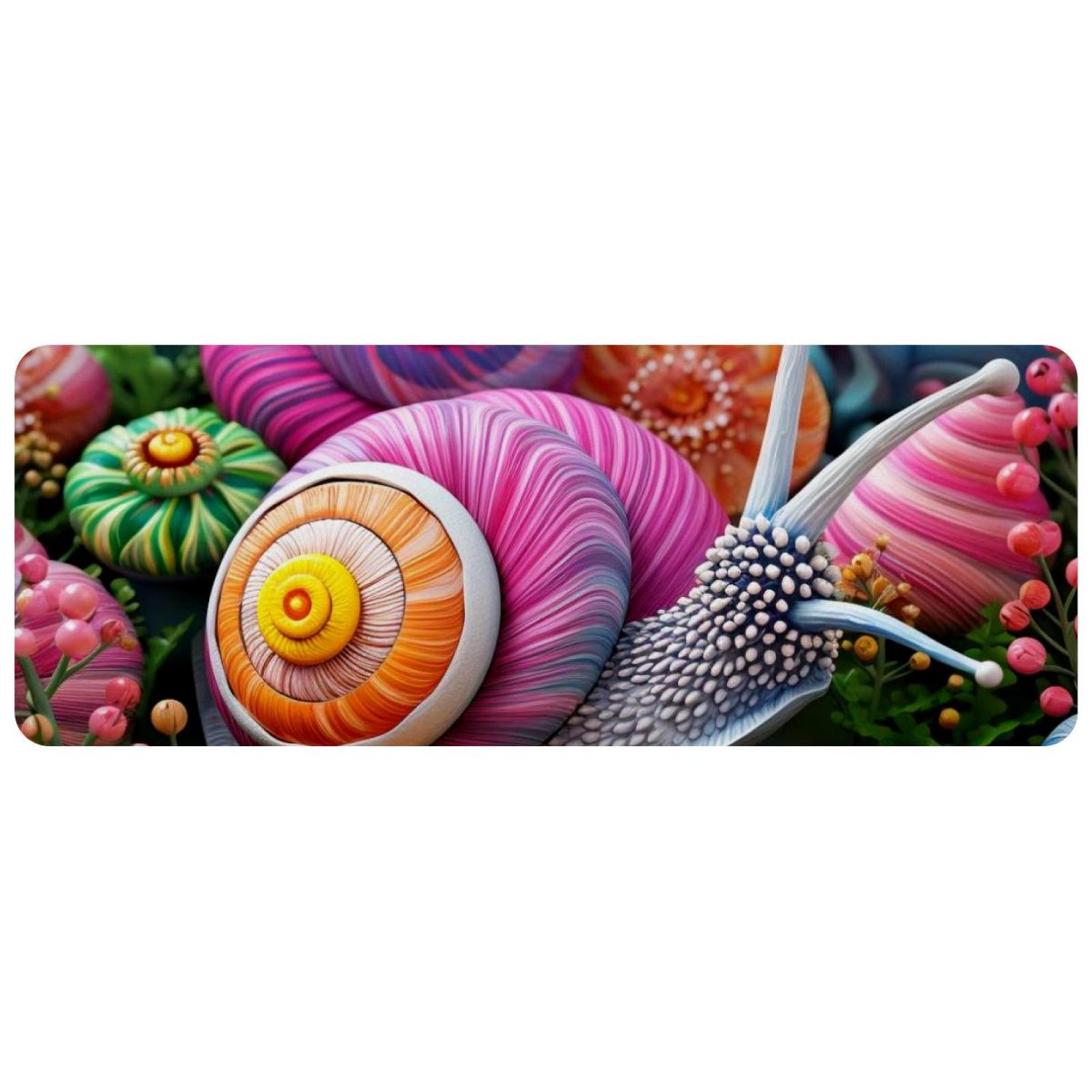 Large Extended Snails Colorful Pretty Gaming Mouse Pad, XL Desk Mat ...