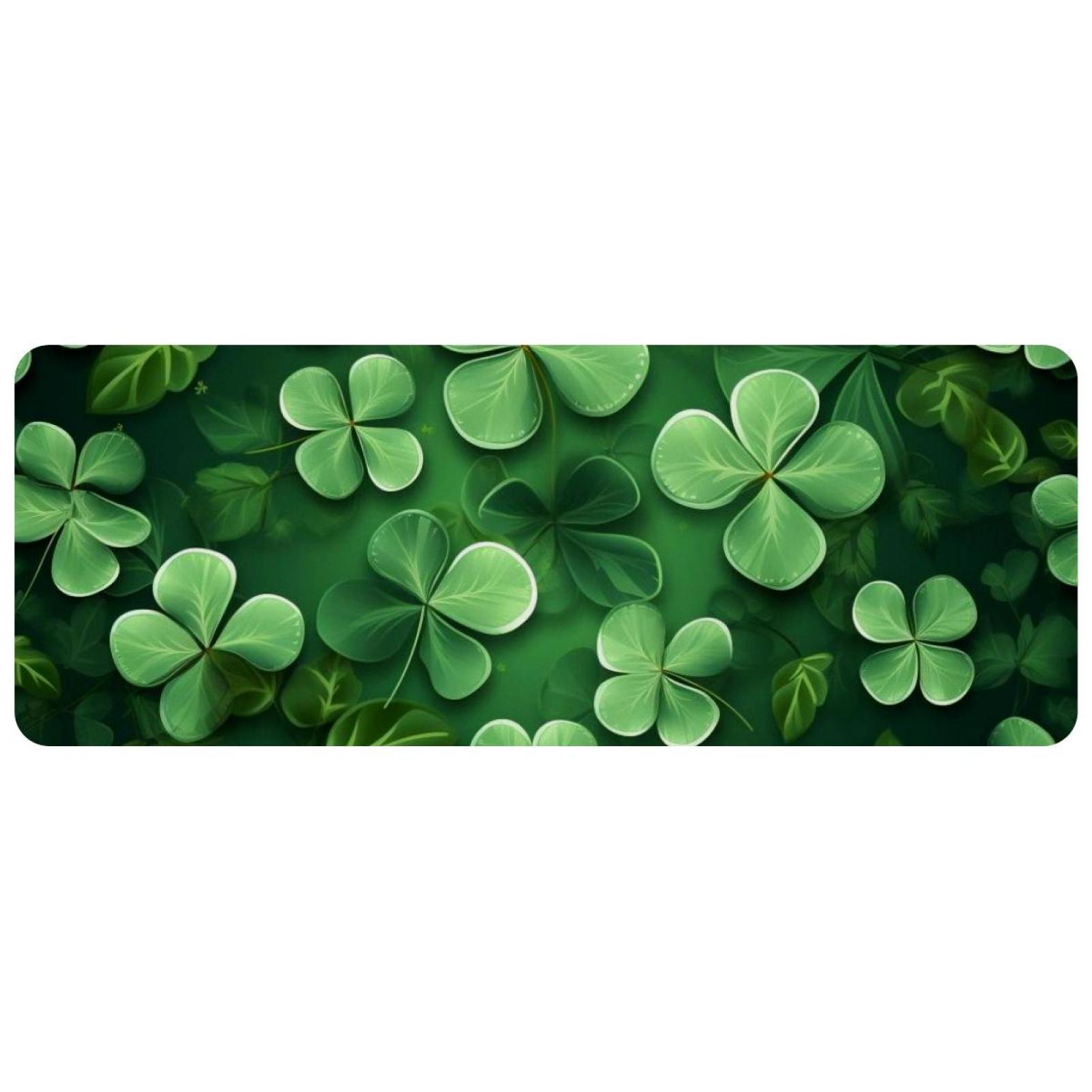 Large Extended St Patrick's Day Green Leaf Gaming Mouse Pad, XL Desk ...