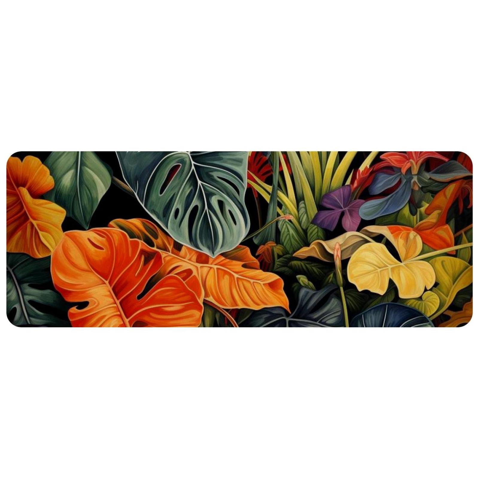 Large Extended Tropical Plants Gaming Mouse Pad, XL Desk Mat Keyboard ...