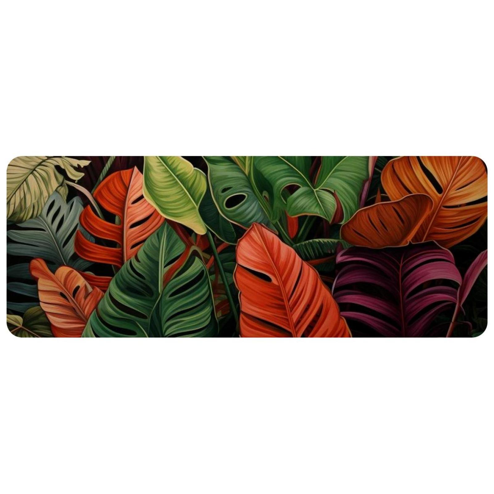 Large Extended Tropical Plants Green Gaming Mouse Pad, XL Desk Mat ...