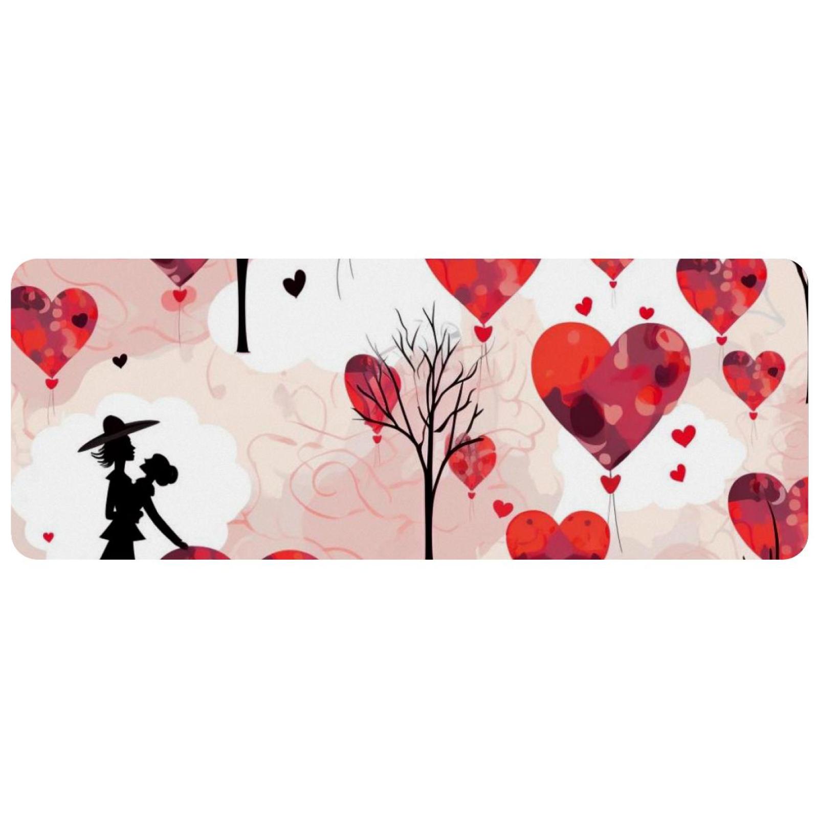 Large Extended Valentine's Day Hearts Cartoon Gaming Mouse Pad, XL Desk ...