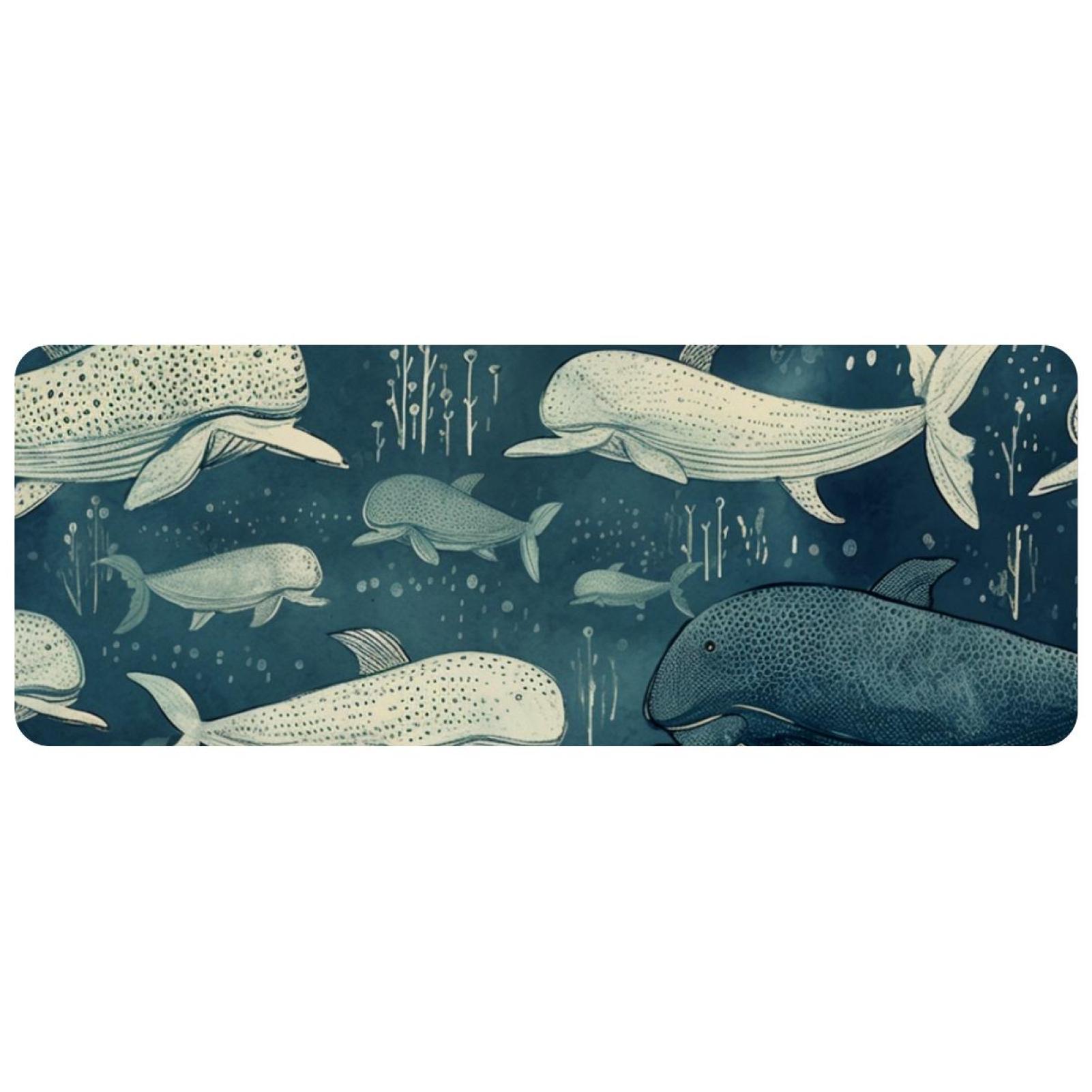 Large Extended Whale Cute Pattern Gaming Mouse Pad, XL Desk Mat ...