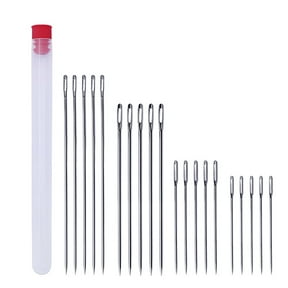 Stainless Steel Needles for Hand Sewing, 36PCS Big Eye Steel Sewing ...