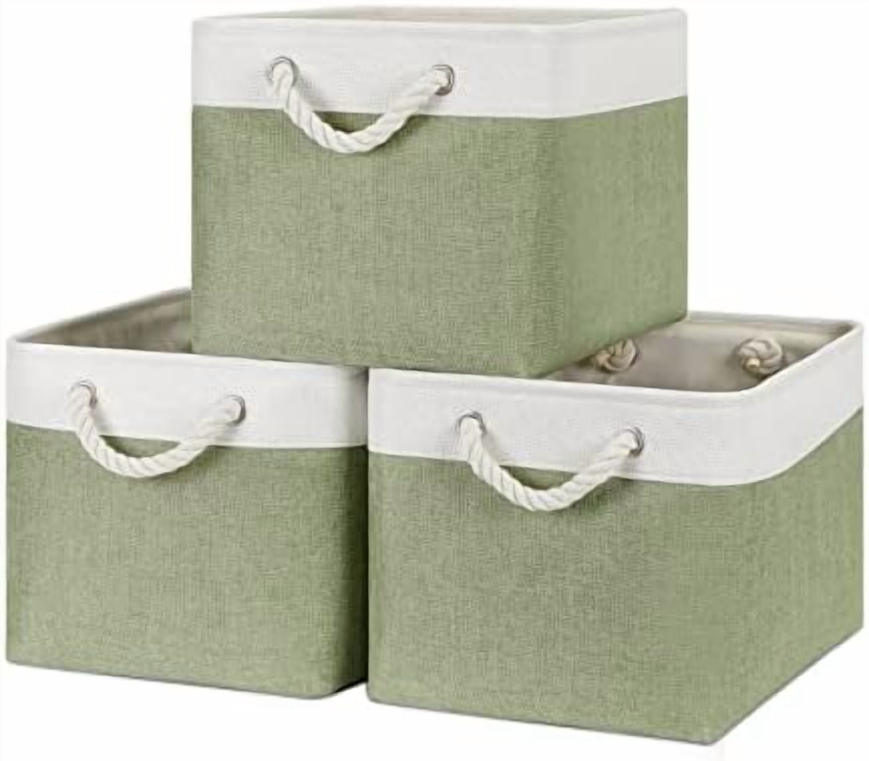 Large Fabric Baskets for Organizing [3-pack] Closet Organizers and ...