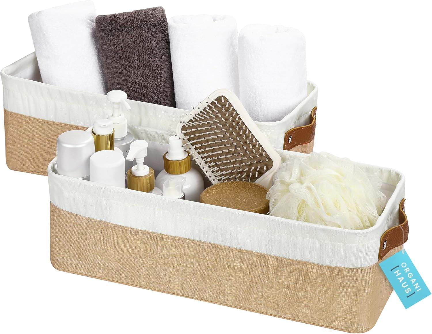 Large Fabric Storage Baskets for Shelves 3 Pack, 15x11in Closet Storage ...