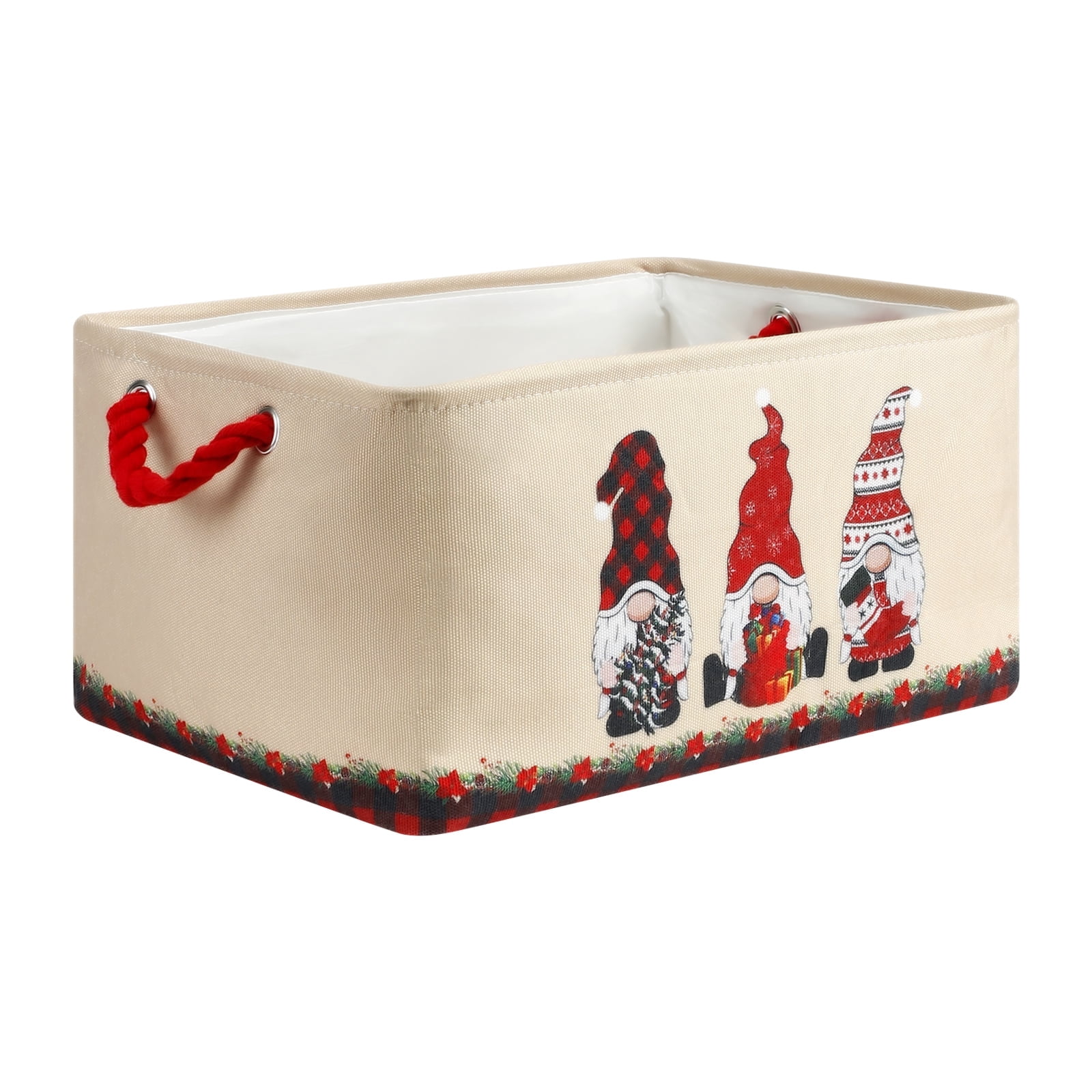 Christmas Storage Basket for Shelves, Collapsible Dwarf Decorative ...