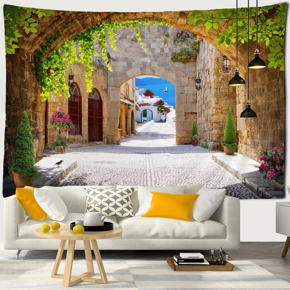 Large Fabric Wall Tapestry Landscape Home r 3d Murals Hang the ...