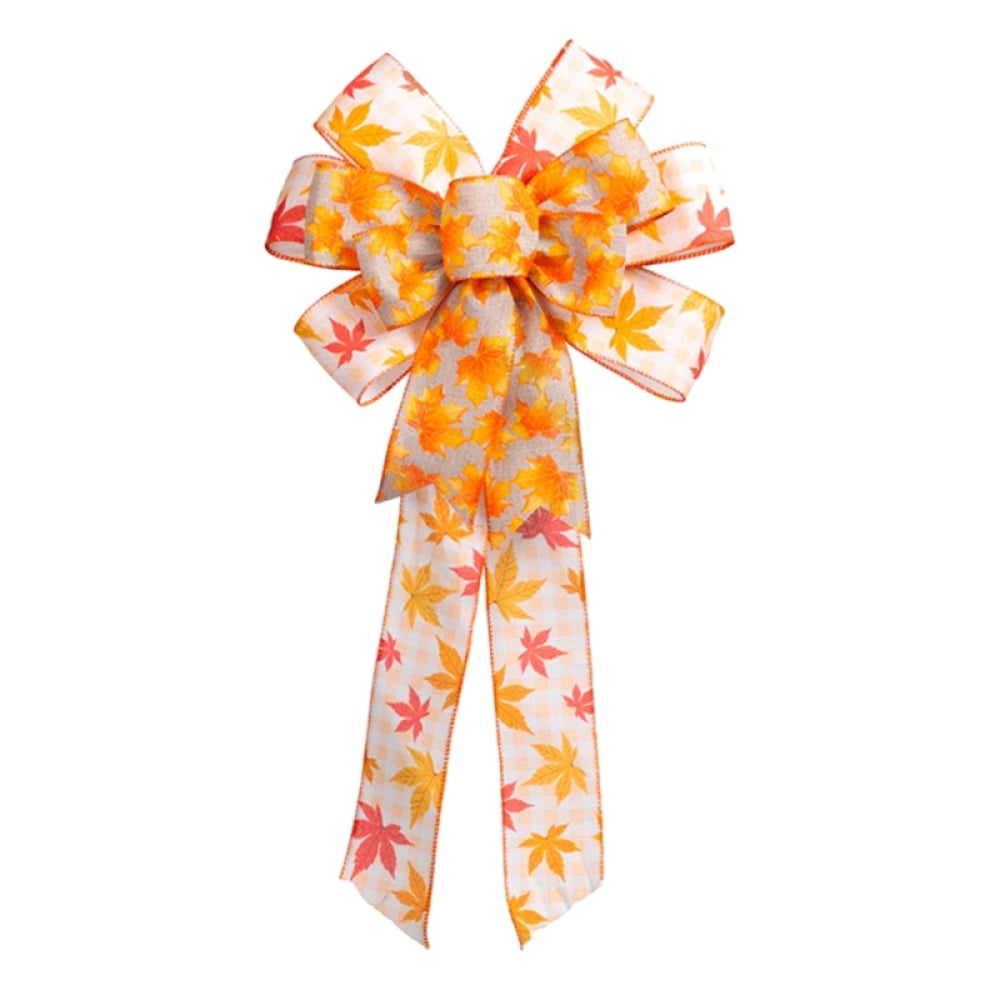Large Fall Wreath Bows, Thanksgiving Bows for Wreaths, Fall Ribbon Bows ...