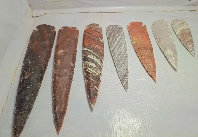 Large Fancy Agate Arrowheads | 1" to 10" | Grade A Hand Carved Crystal ...