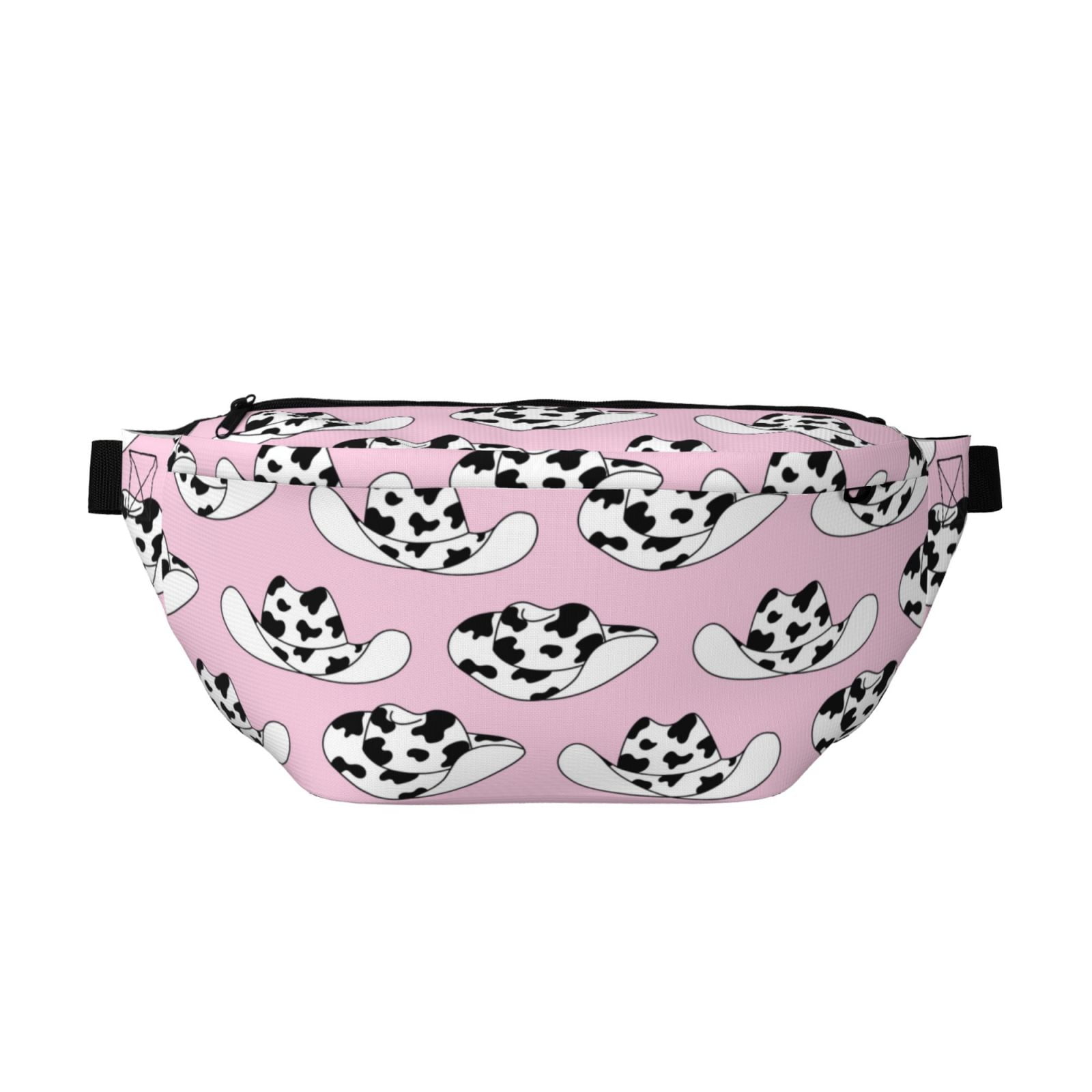 Large Fanny Packs for Women Men Cross Body - Cartoon Cow Print Cowboy ...