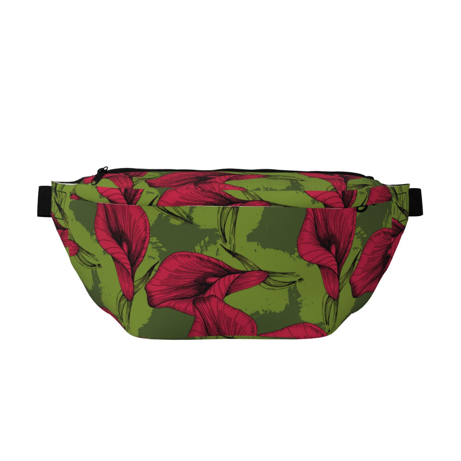 Large Fanny Packs for Women Men Cross Body - Red Calla Lily Flowers ...
