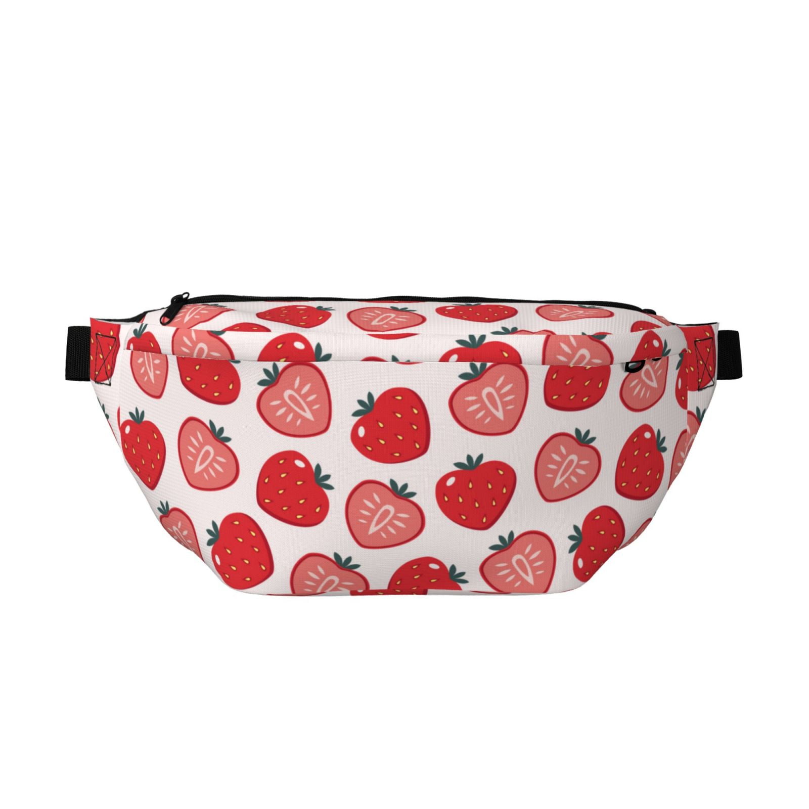 Large Fanny Packs for Women Men Cross Body - summer strawberries print ...
