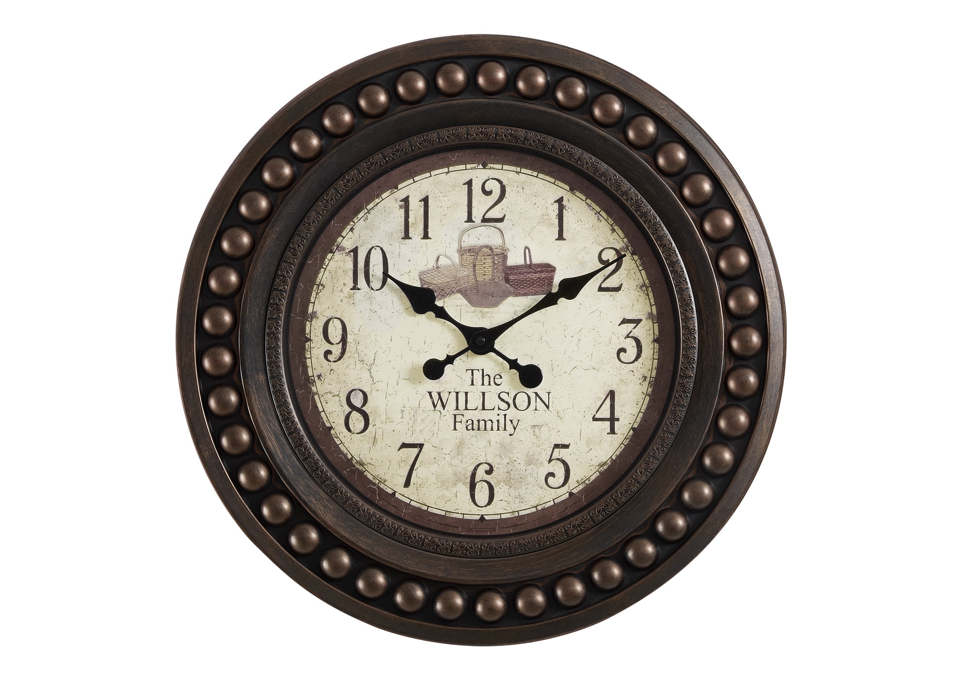 Large Farmhouse Wall Clock,20 inch Round Rustic Roman Numeral Big Wall ...