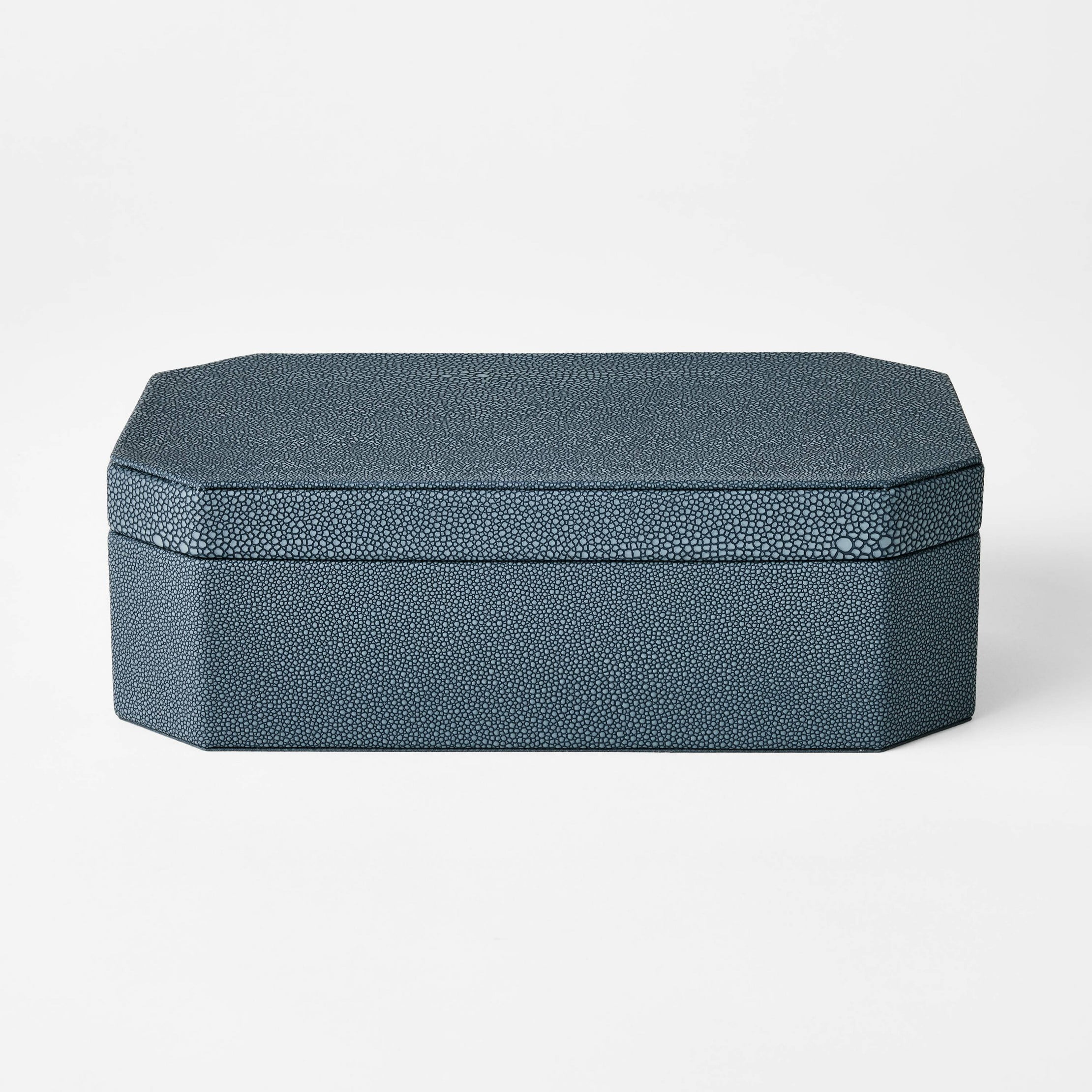 Large Faux Shagreen Box Blue - Walmart.com