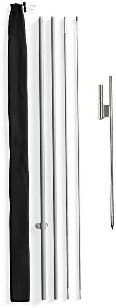 - Large Feather Flag Pole Set - Swooper Flag Pole Kit and Ground Spike ...