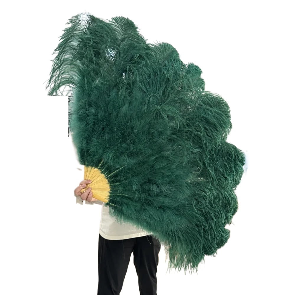 Large Femina Feather Fan Costume Folding Hand Fan Decorative FoldingFan ...