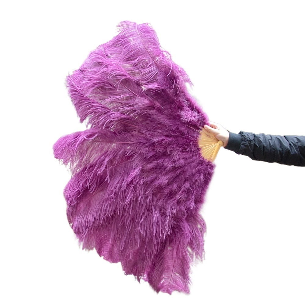Large Femina Feather Fan Costume Folding Hand Fan Decorative FoldingFan ...
