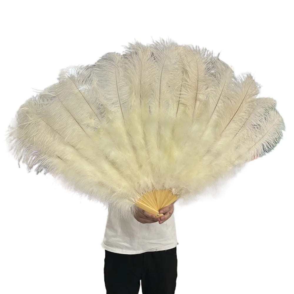 Large Femina Feather Fan Costume Folding Hand Fan Decorative FoldingFan ...