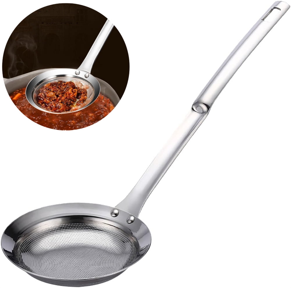 Large Fine Mesh Strainer Spoon,Stainless Steel Fine Mesh Colander,Multi ...