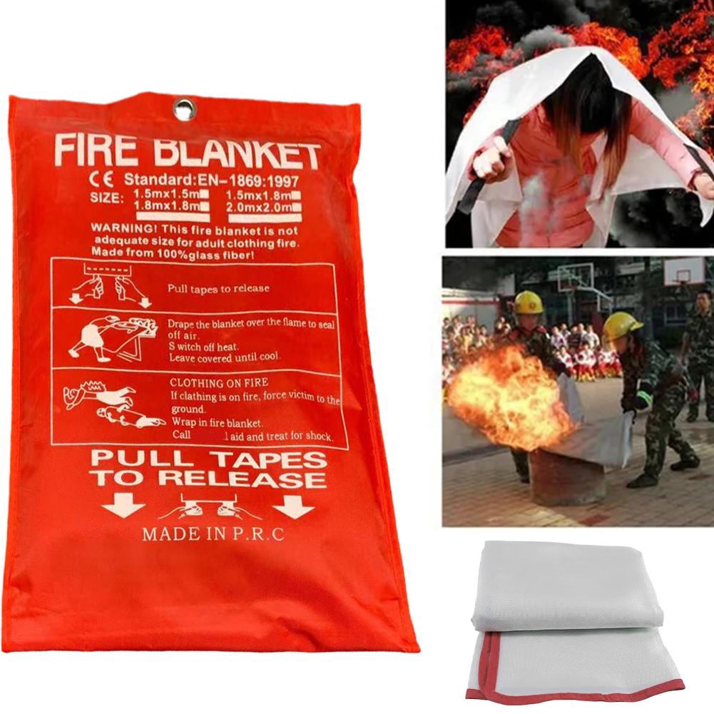 Large Fire Blanket Fireproof for Home Kitchen Office Emergency Safety ...