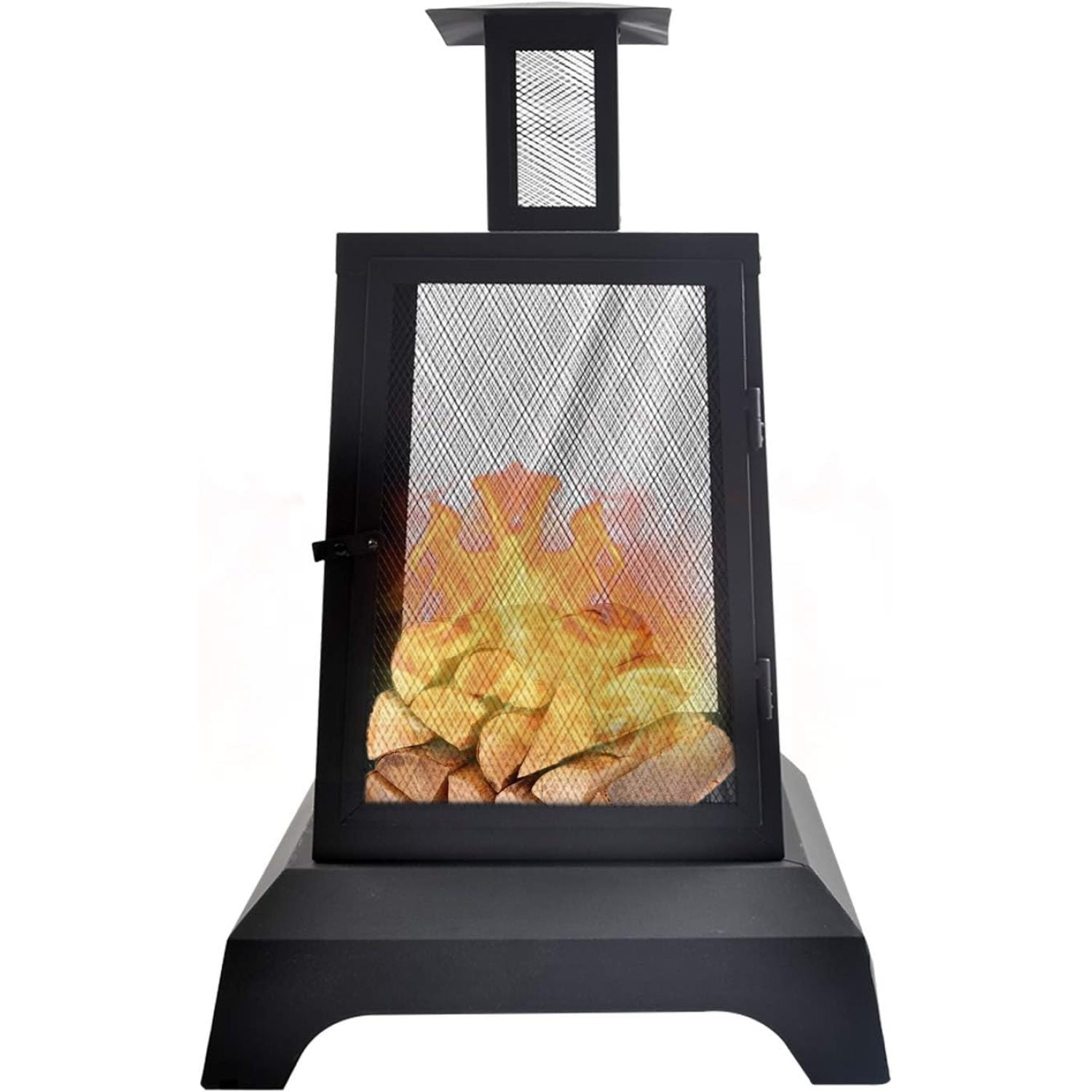 Large Fire Pits Wood Burning 44'' High Chimineas Fire Pit Steel Big ...