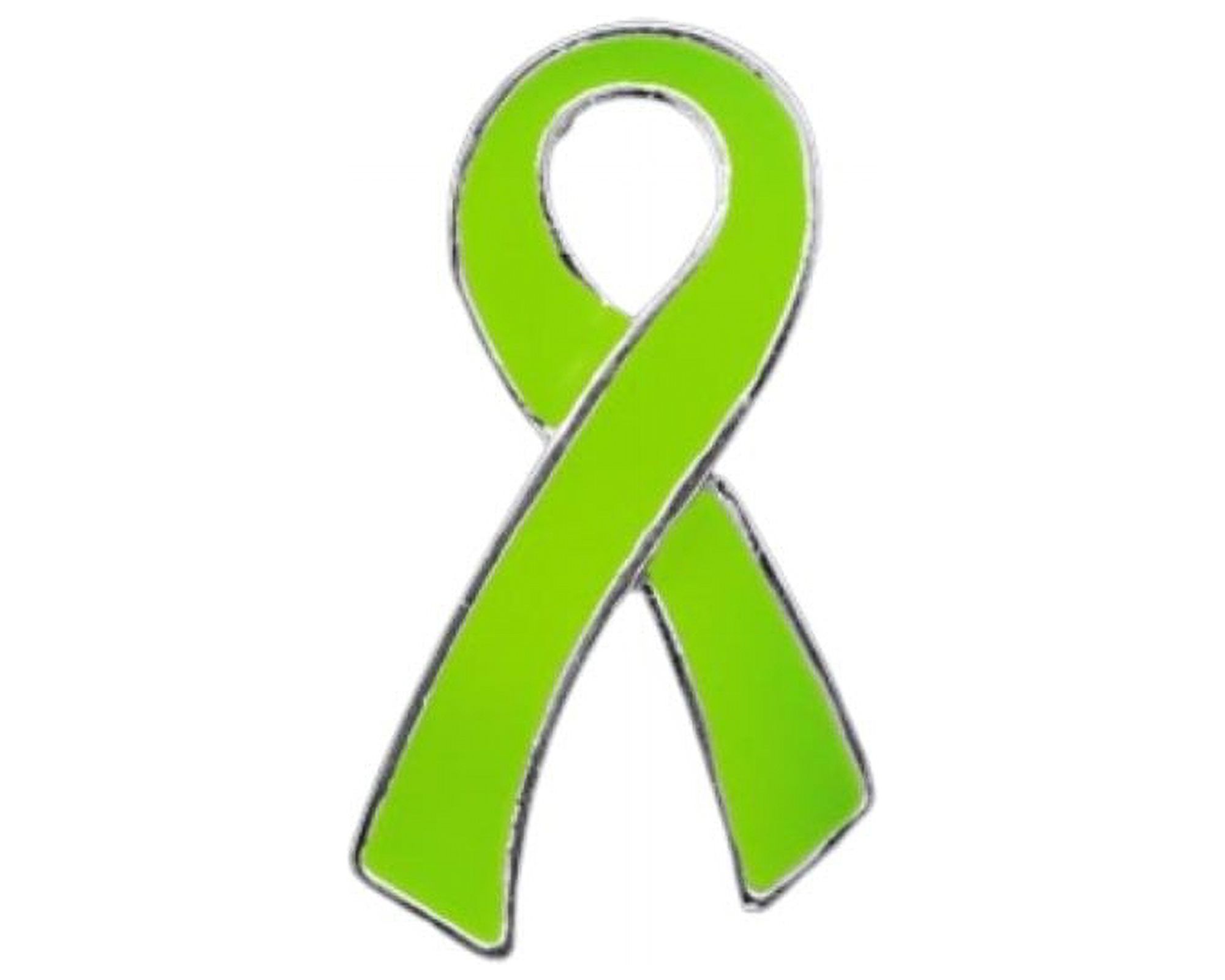 Large Flat Lime Green Ribbon Pins - Walmart.com