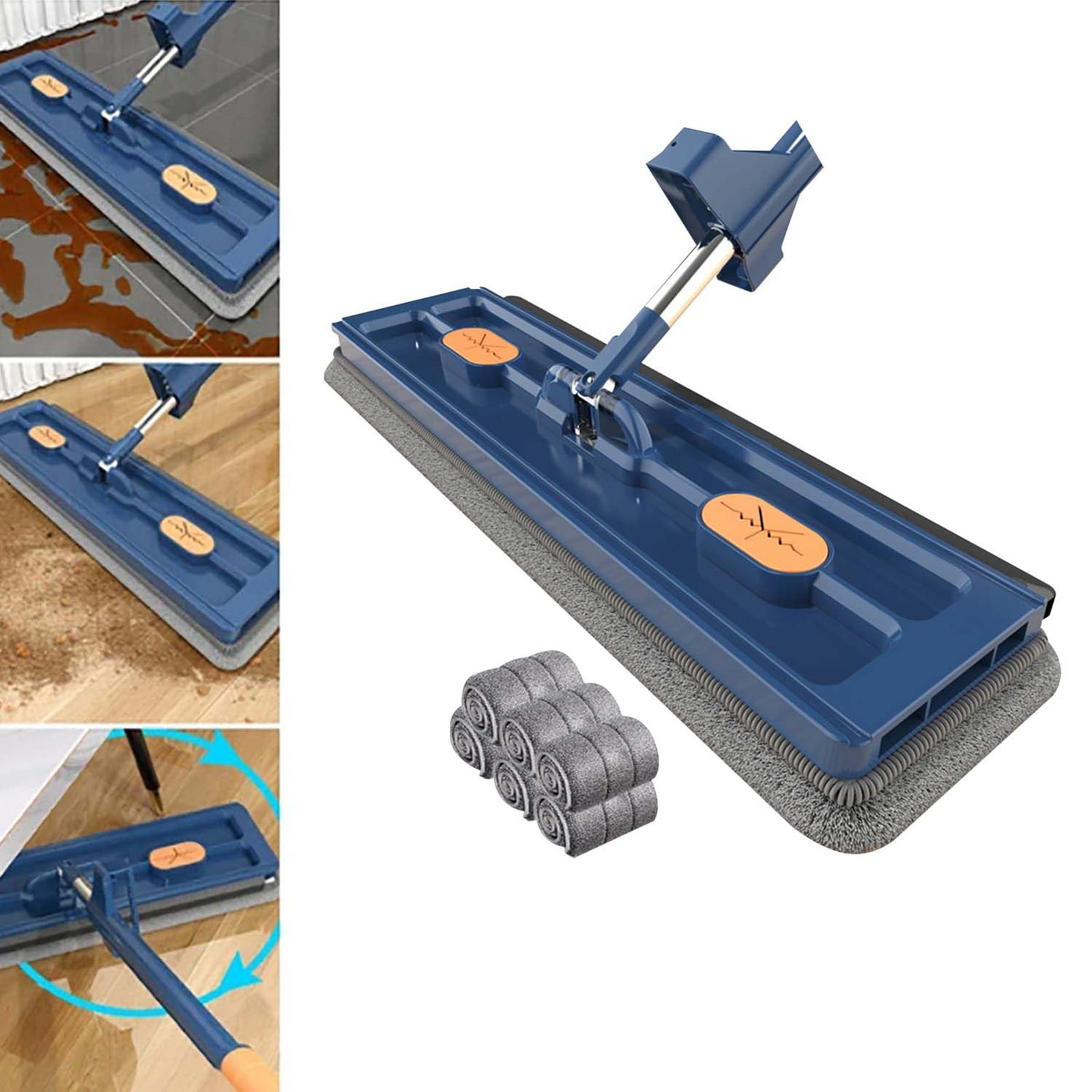 Large Flat Mop Hands Household Absorbent Mop One Mop Clean Wooden Floor ...