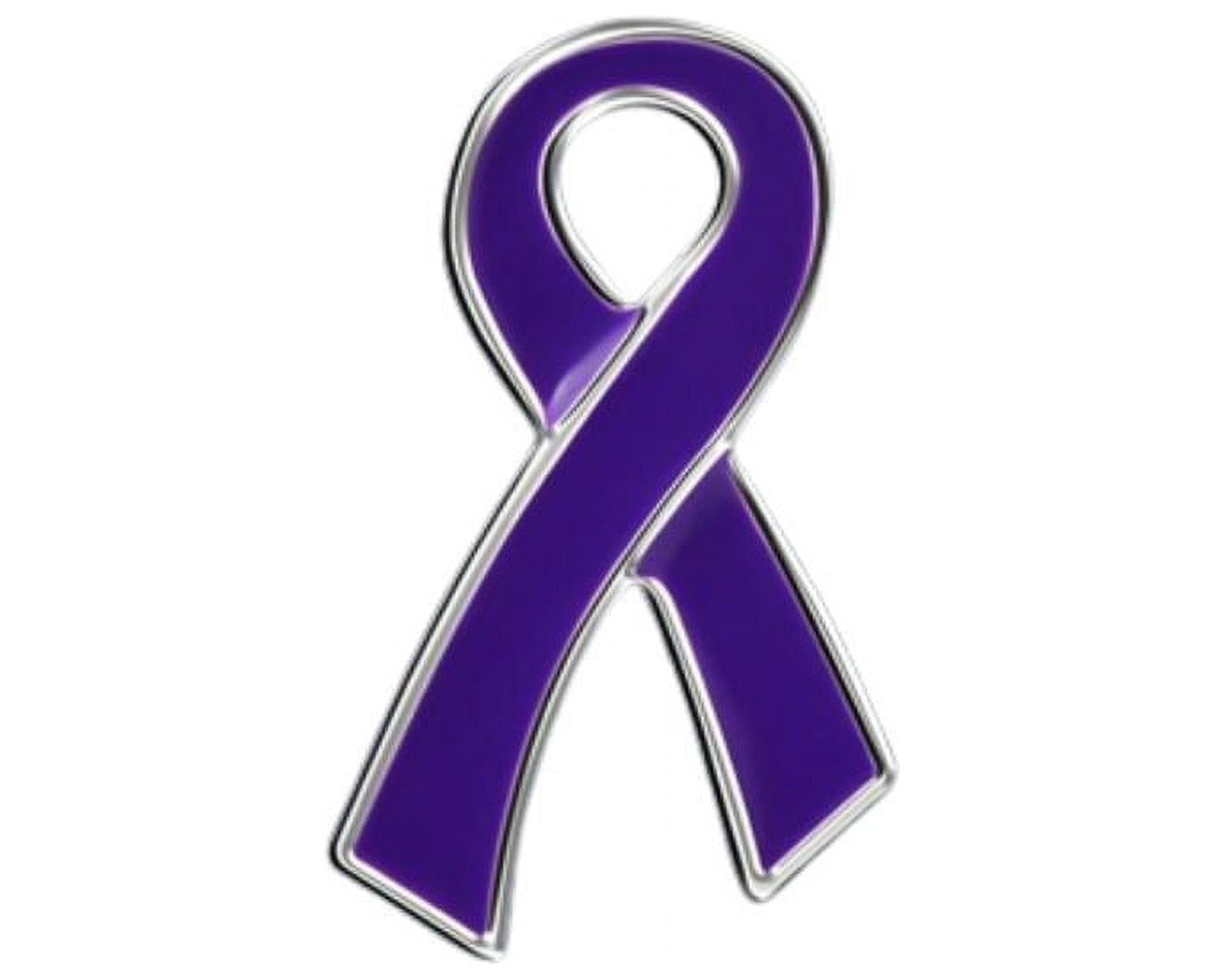 Large Flat Pancreatic Cancer Ribbon Pins - Walmart.com