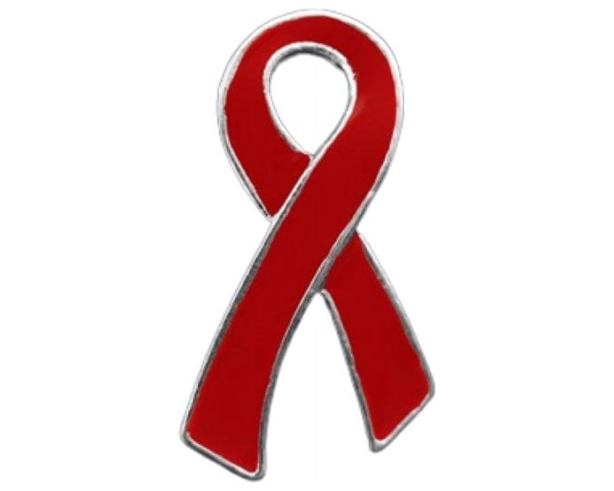 Large Flat Red Ribbon Pins - Walmart.com