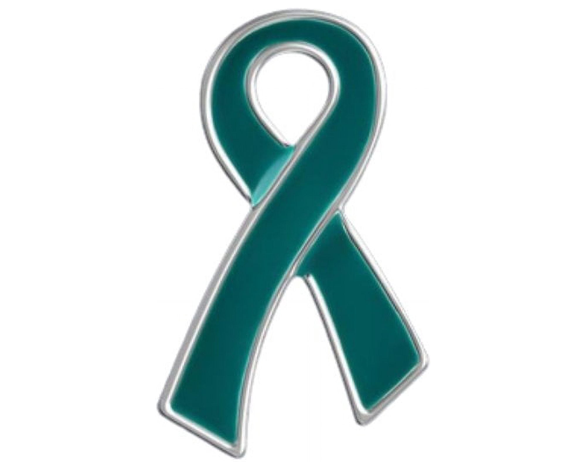Large Flat Teal Ribbon Pins - Walmart.com