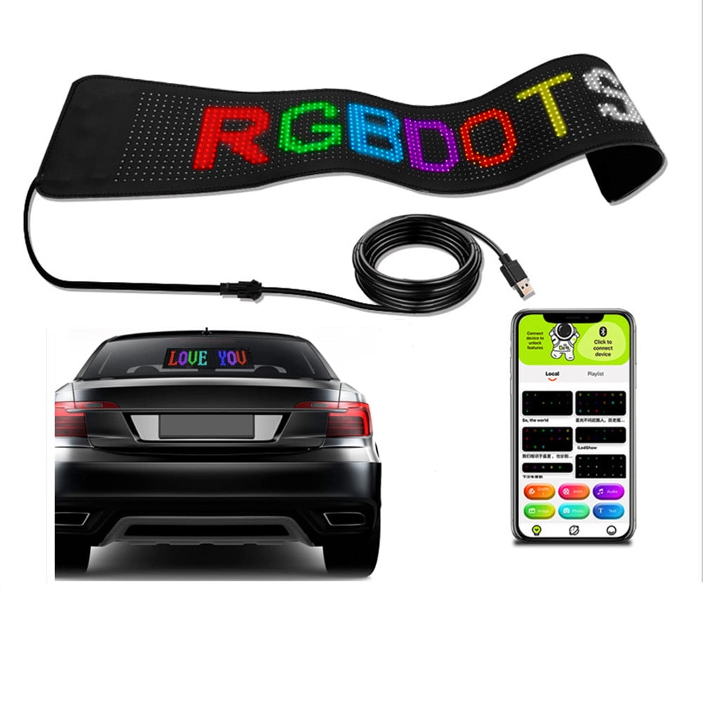 Large Flexible LED Advertising Sign RGB Full Color Programmable Digital ...